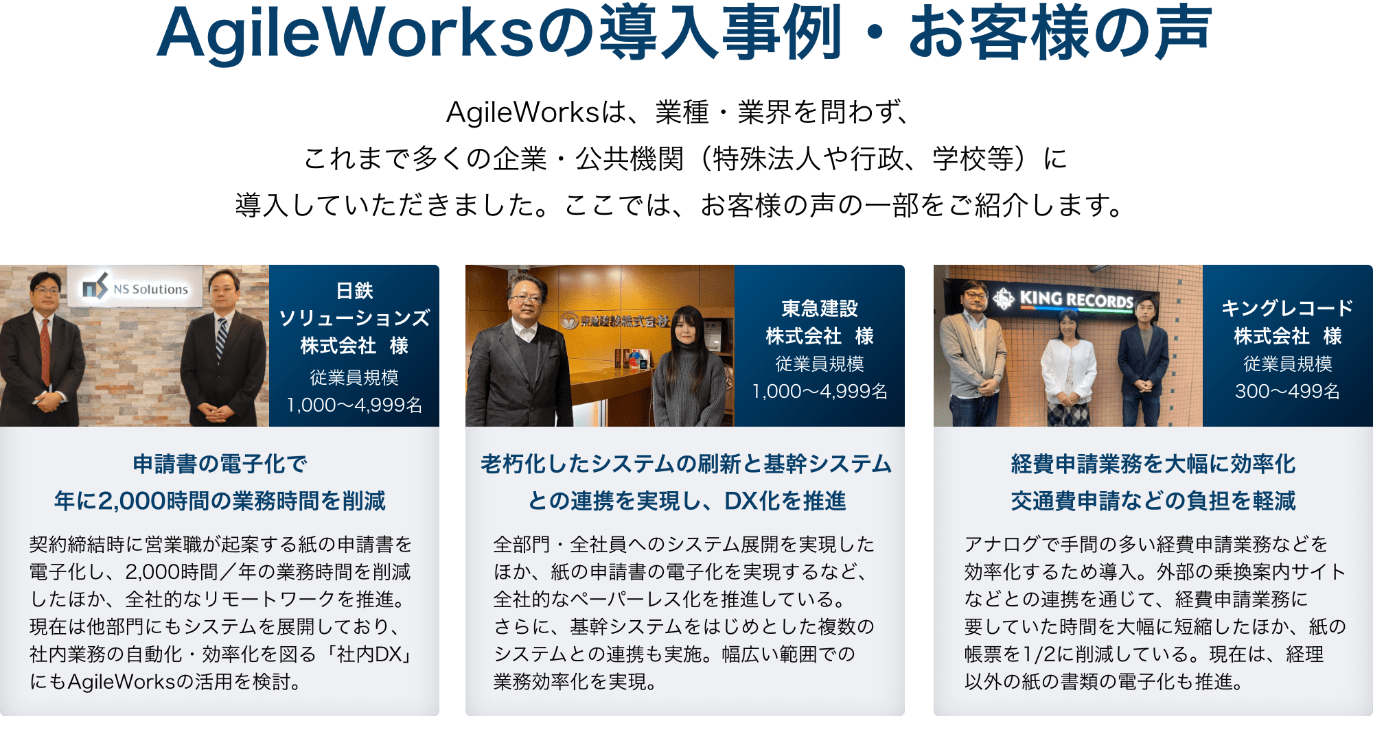 AgileWorks 組織改編や業務変更に強いワークフローシステム